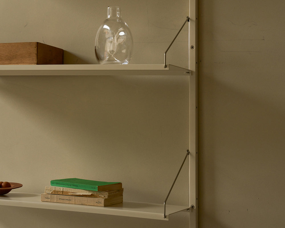 Shelf Library Single Section | Warm White Steel | H108.4 / W80 – FRAMA
