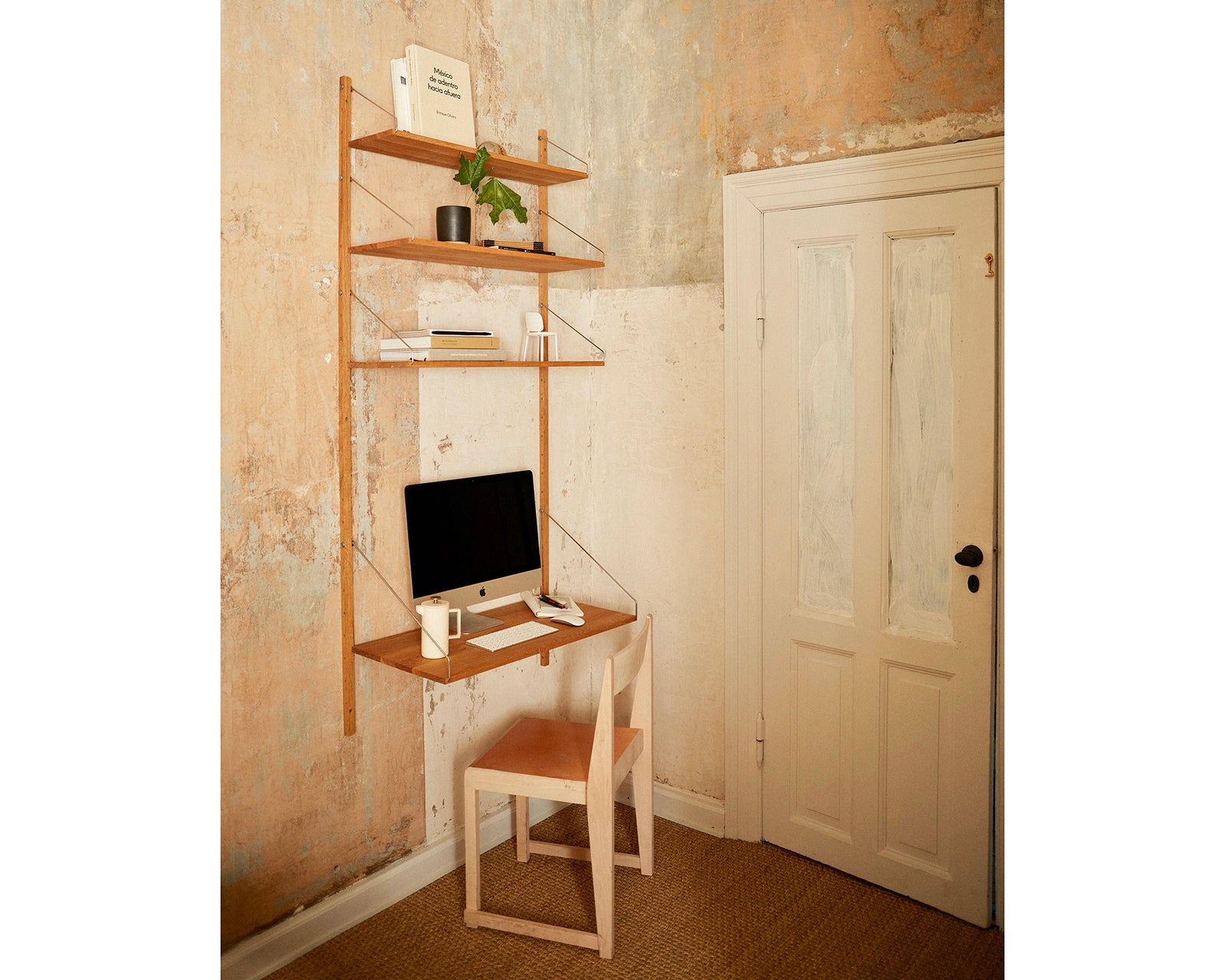 Shelf Library Desk Section | Natural Oak | H185.2 / W80 – FRAMA