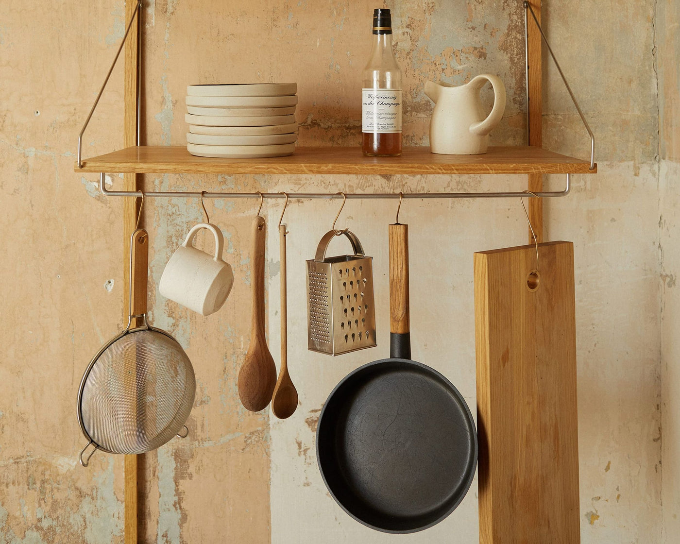 Shelf Library Hanger Section | Natural Oak | H185.2 / W80 – FRAMA