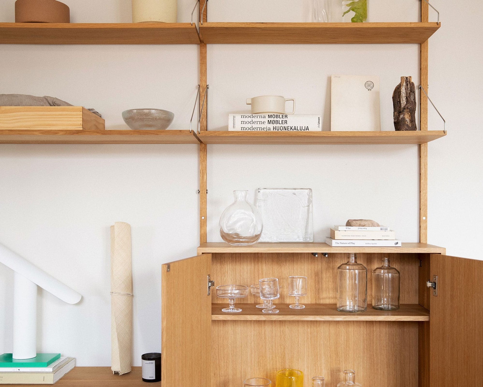 Shelf Library Medium Cabinet Section - Natural Oak | FRAMA