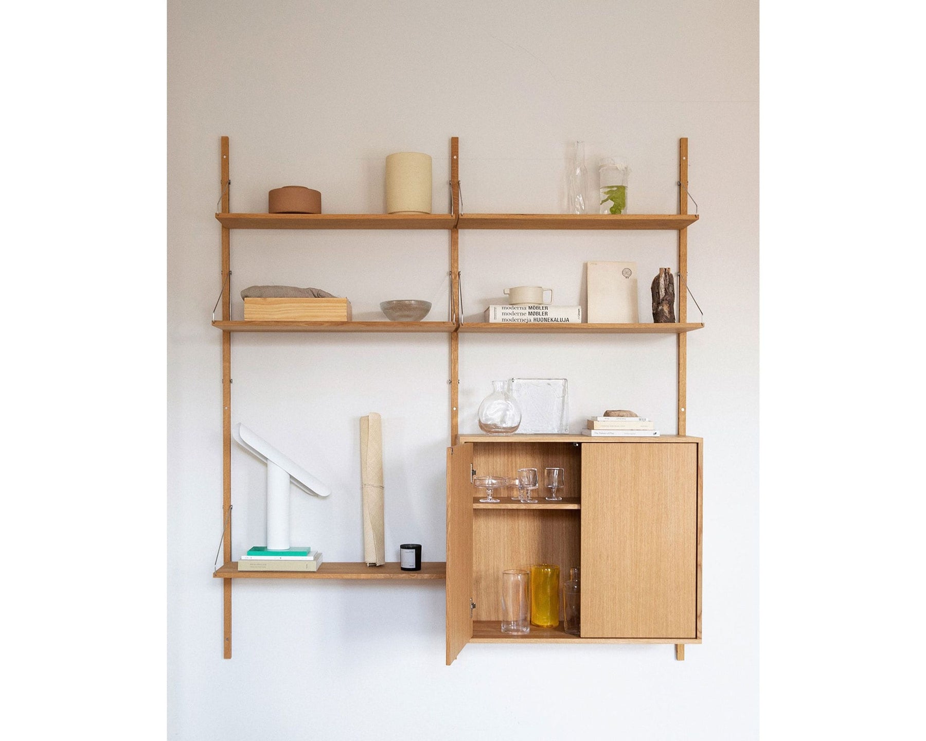 Shelf Library Medium Cabinet Section - Natural Oak | FRAMA