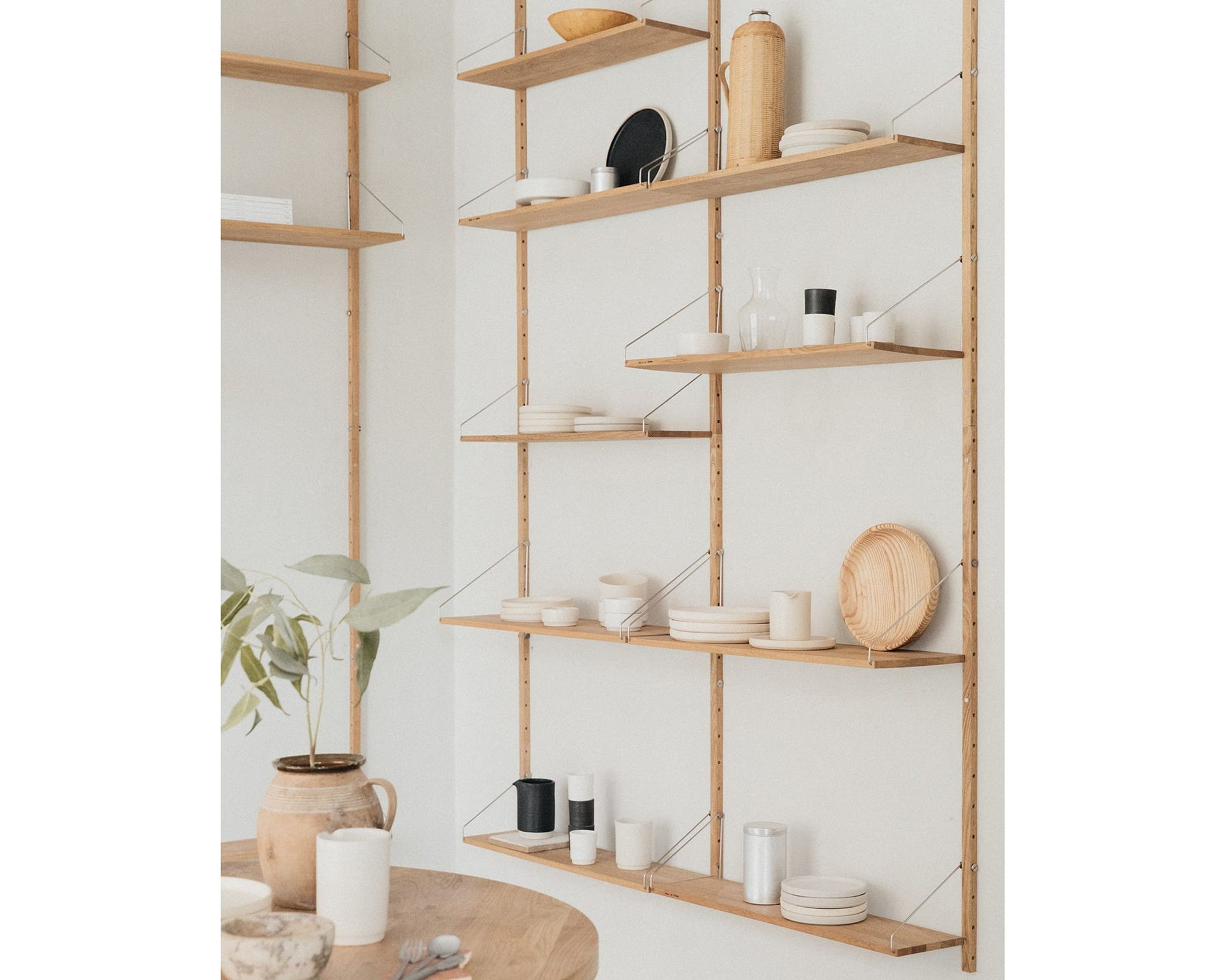 Shelf Library Single Section | Natural Oak | H185.2 / W60 – FRAMA