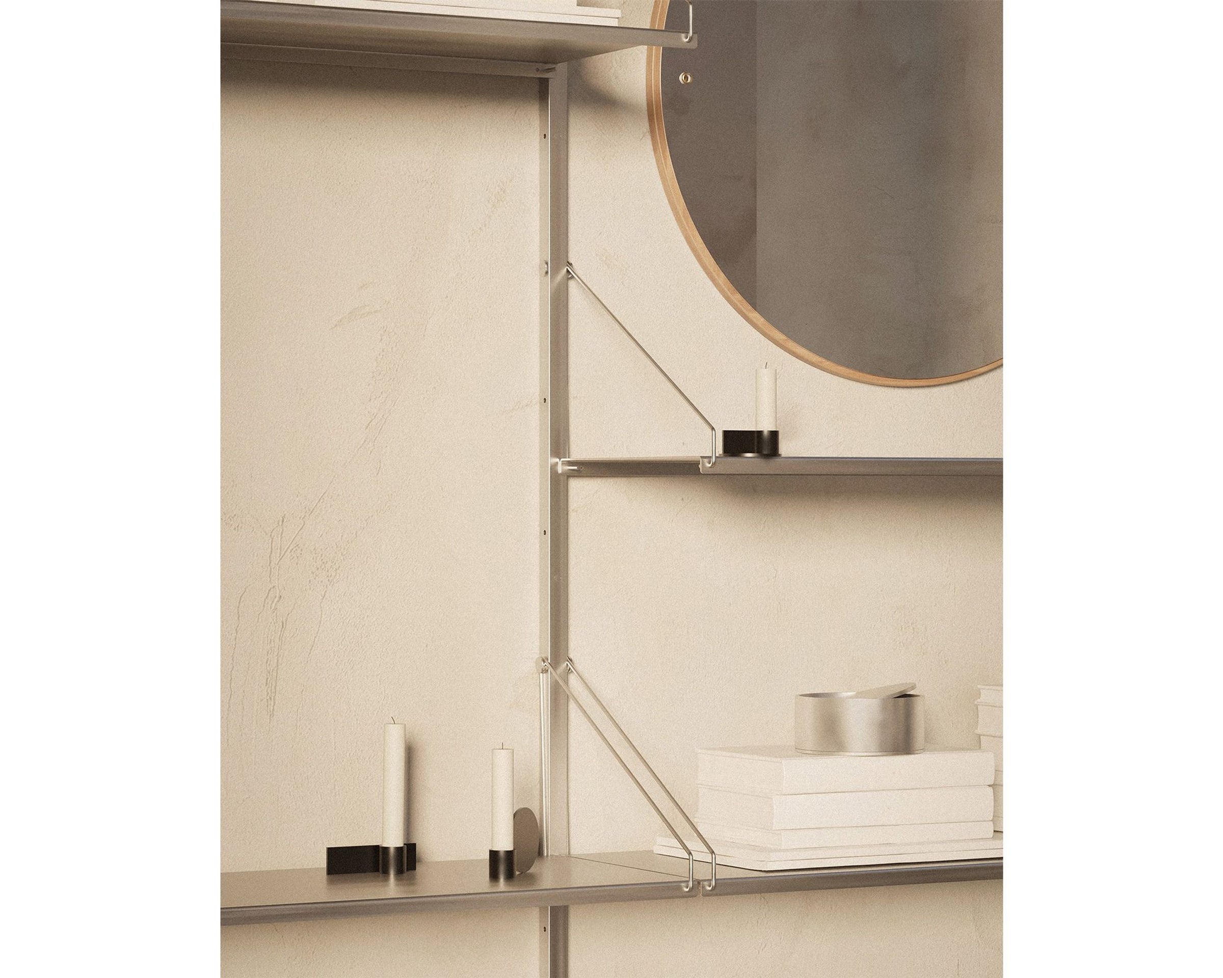 Shelf Library Double Section | Stainless Steel | H108.4 / W80 – FRAMA