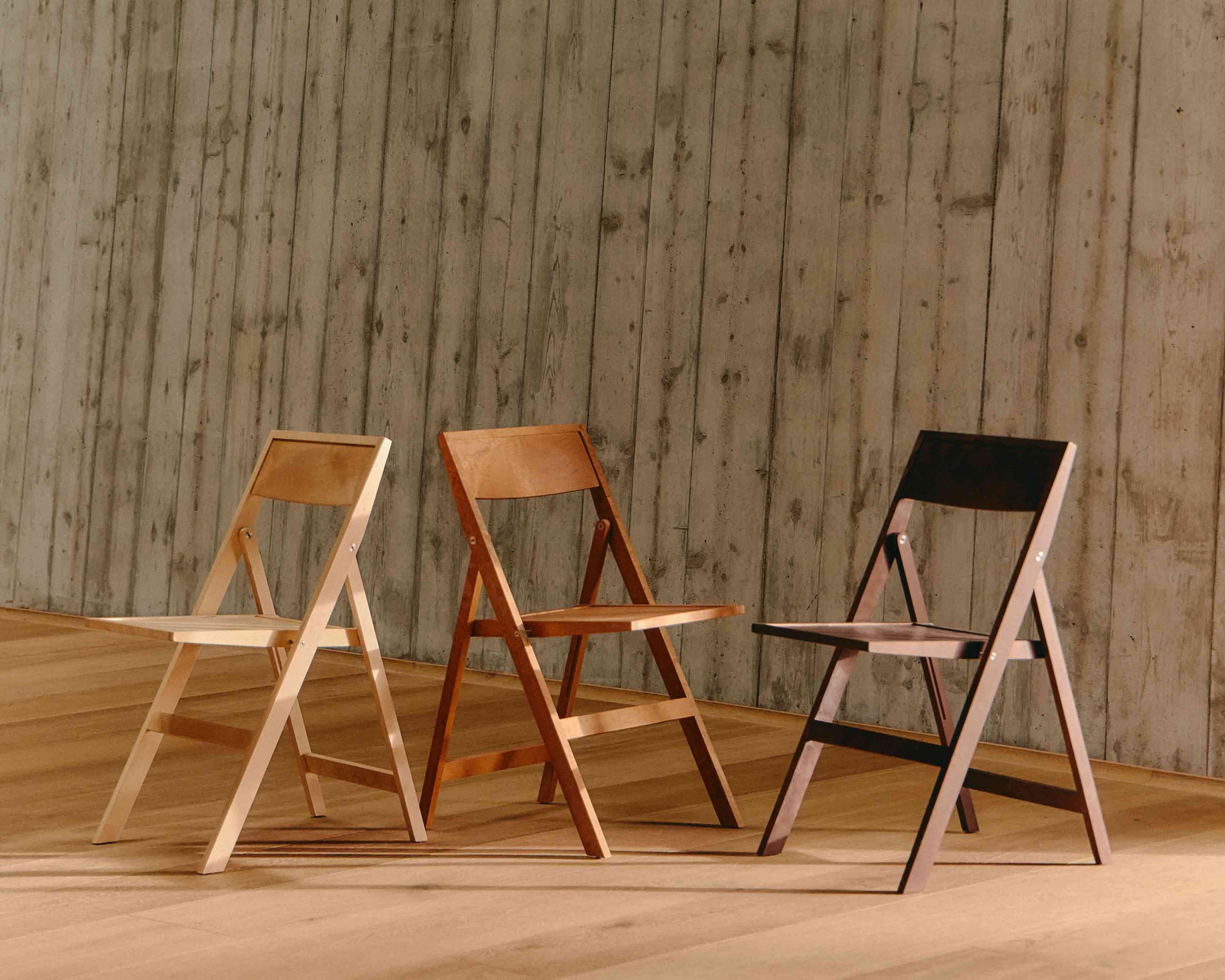 Folding Flat Chair | Dark Brown Birch | FRAMA