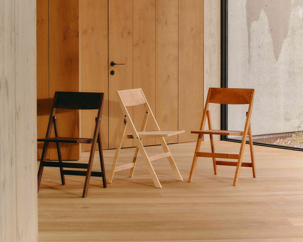 Folding Flat Chair | Natural Birch | Elevated Seating | FRAMA