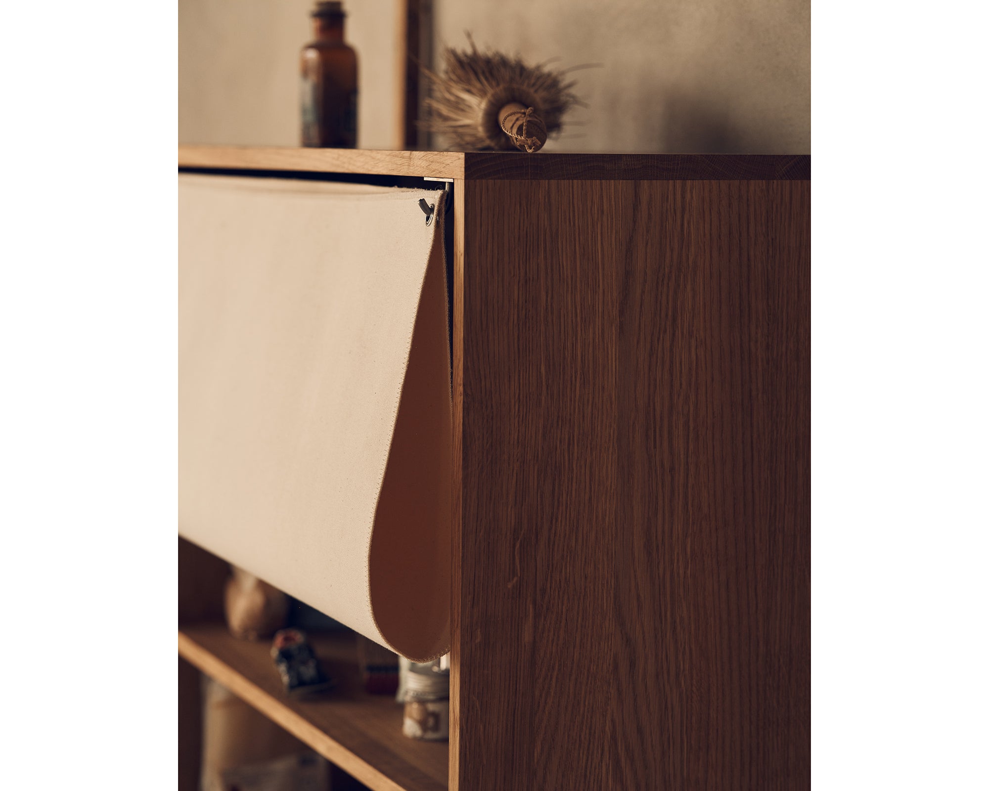 Shelf Library Canvas Cabinet | Natural Oak / Canvas – FRAMA