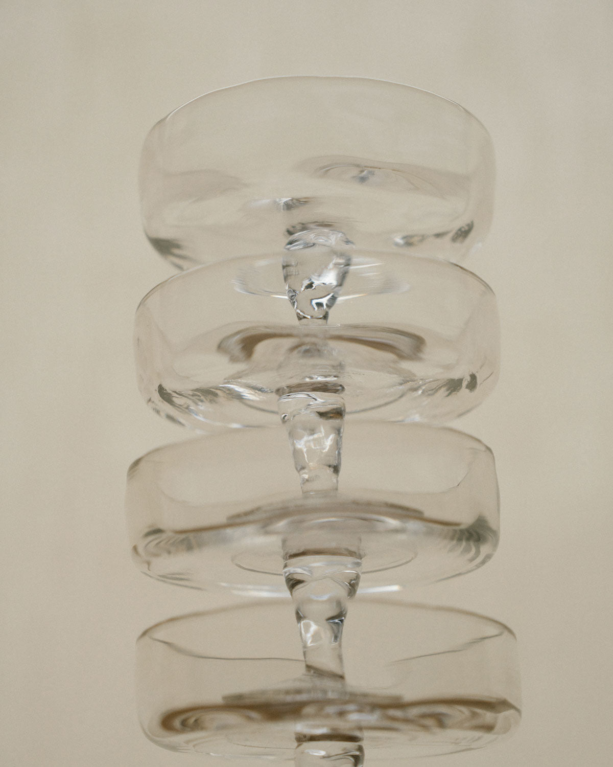 0405 Stem Glass Set of Four - Clear & Wide | FRAMA