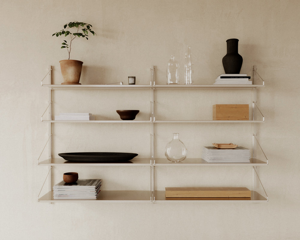 Shelf Library Hanger Section | Warm White Steel | H108.4 / W80 – FRAMA