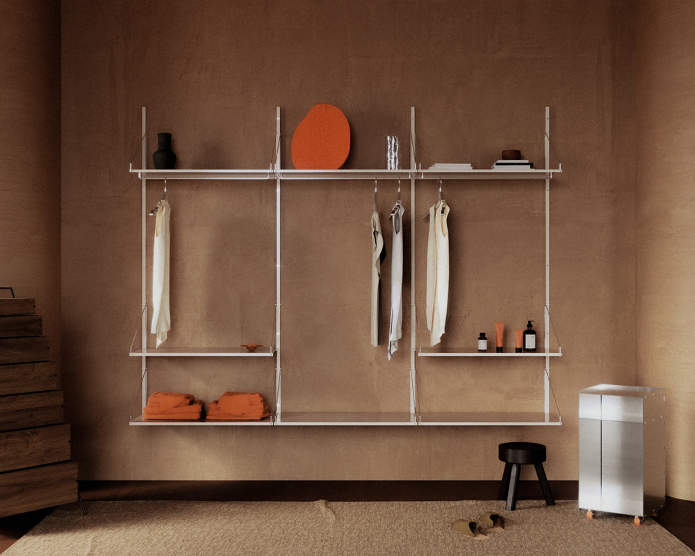 Shelf Library Hanger Section | Warm White Steel | H185.2 / W80 – FRAMA