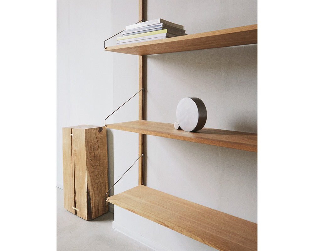 Shelf Library Triple Section | Natural Oak | H114.8 / W80 – FRAMA