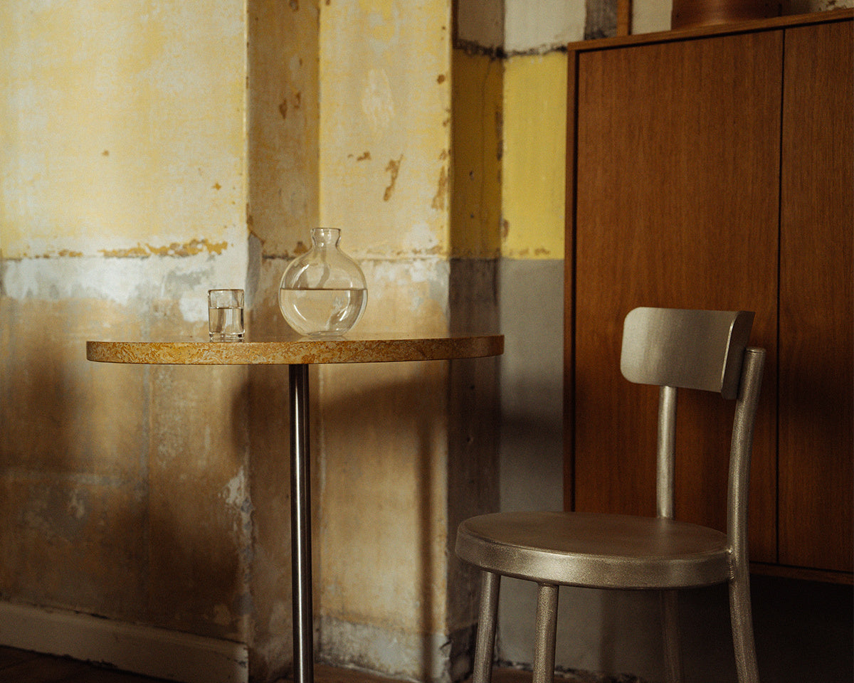 Table 57 | Yellow Limestone & Stainless Steel | FRAMA