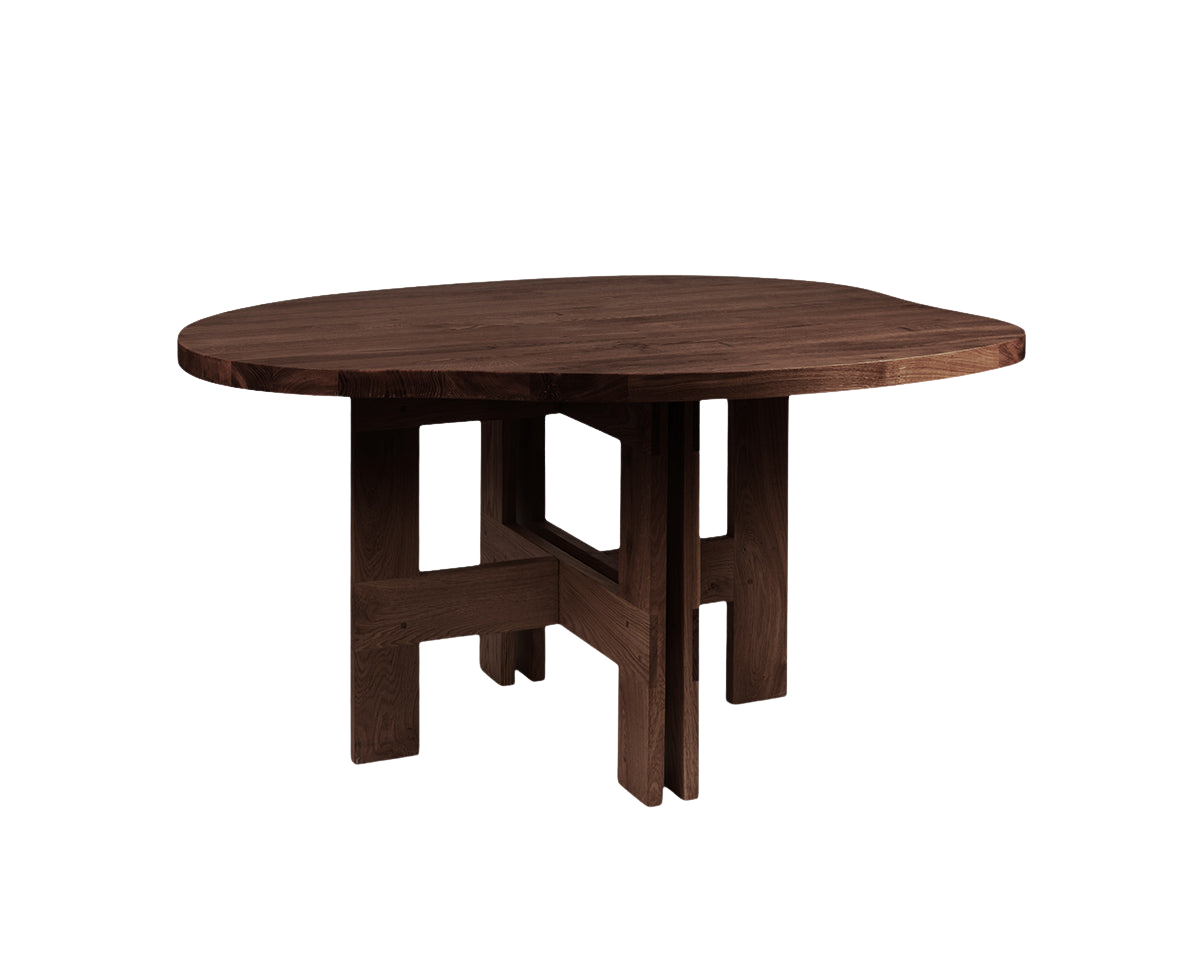 Farmhouse Table Dark Oak Pond | Sculptural Design | FRAMA