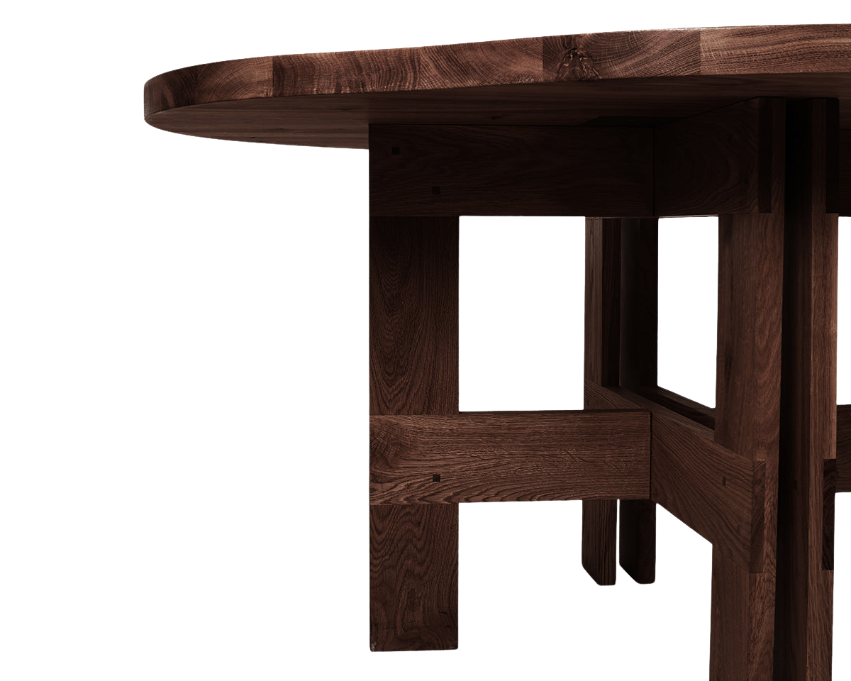 Farmhouse Table Dark Oak Pond | Sculptural Design | FRAMA