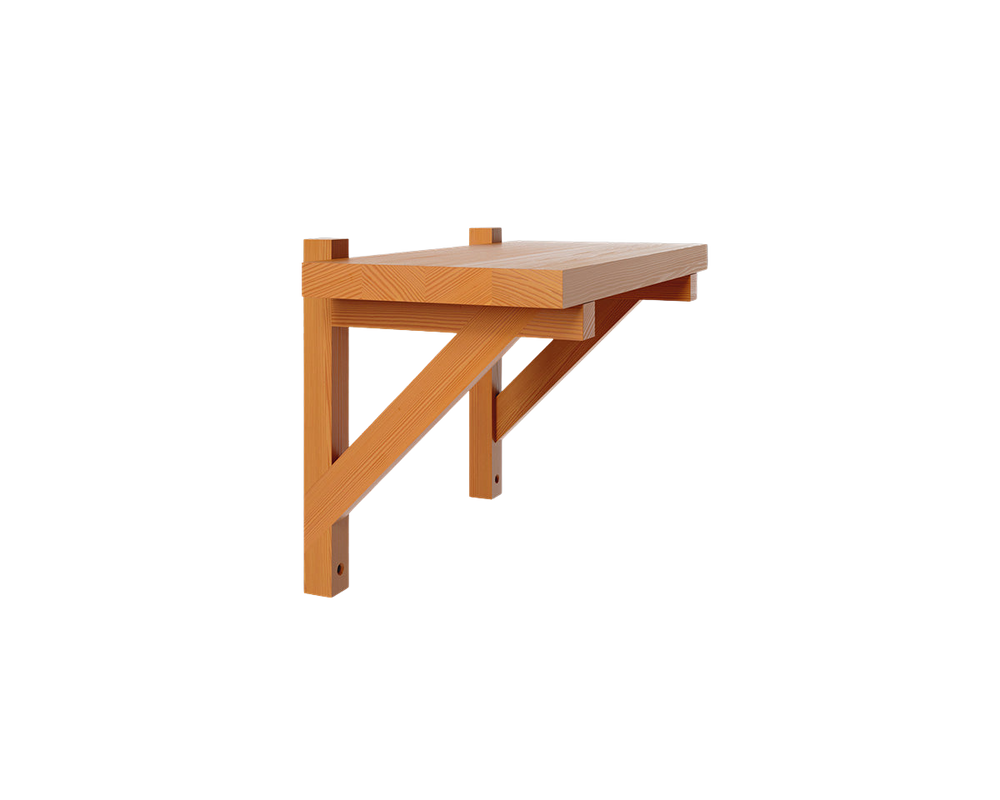Bracket Shelf | Warm Brown Pine | Small – FRAMA