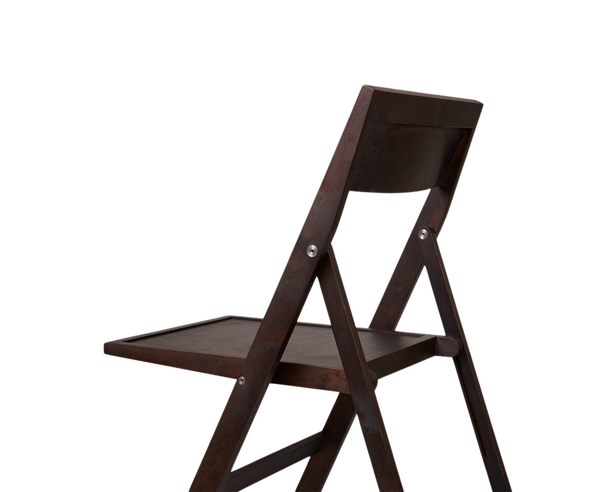 Folding Flat Chair | Dark Brown Birch | FRAMA