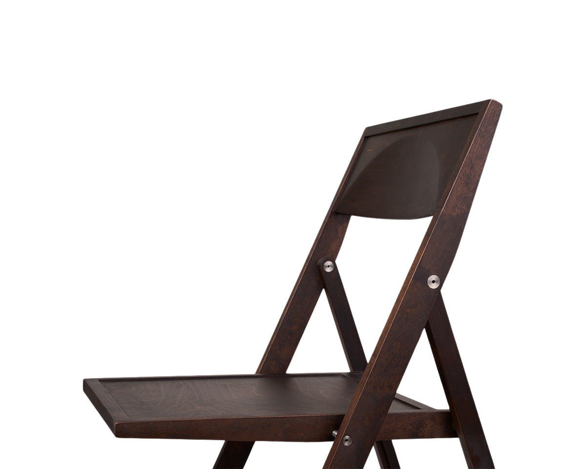 Folding Flat Chair | Dark Brown Birch | FRAMA