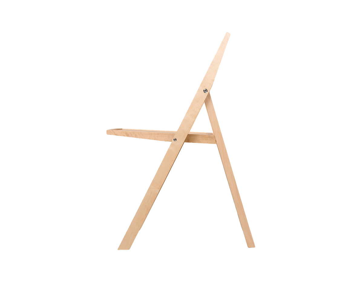 Folding Flat Chair | Natural Birch | Elevated Seating | FRAMA