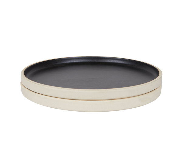 Otto Ceramic Plate Set of Two | Black | Large – FRAMA
