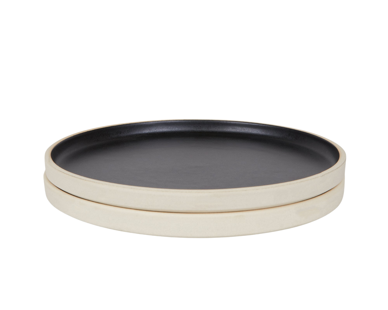Otto Ceramic Plate Set of Two | Black | Large – FRAMA
