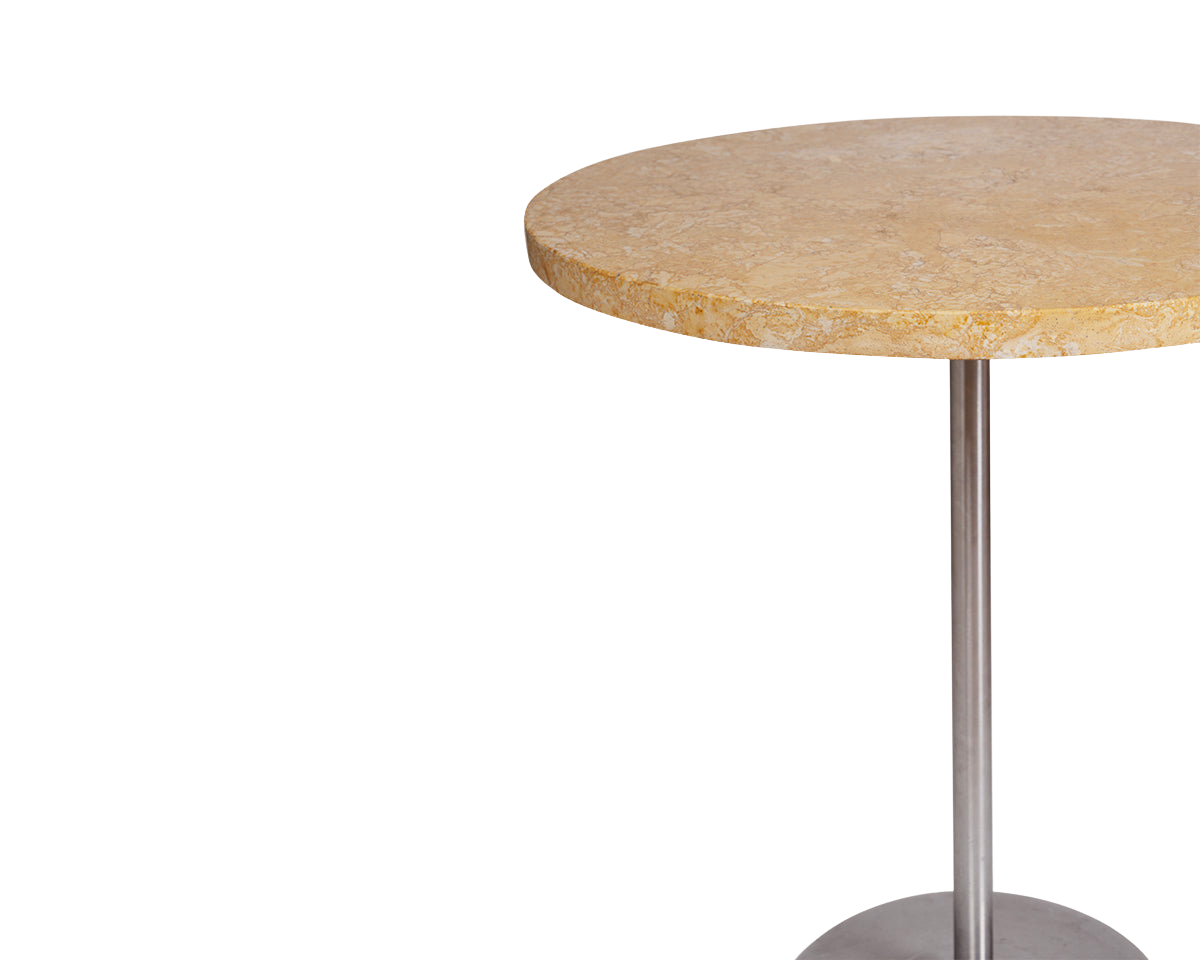 Table 57 | Yellow Limestone & Stainless Steel | FRAMA