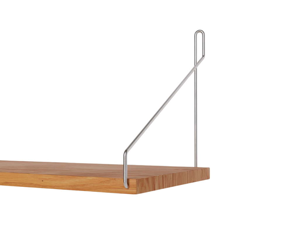 Single Shelf | Natural Oak / Stainless Steel | D20 / W60 – FRAMA