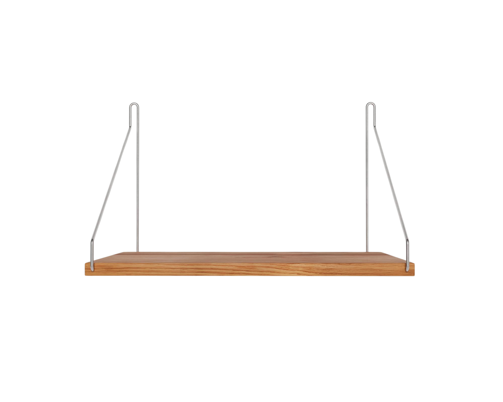 Single Shelf | Natural Oak / Stainless Steel | D27 / W40 – FRAMA