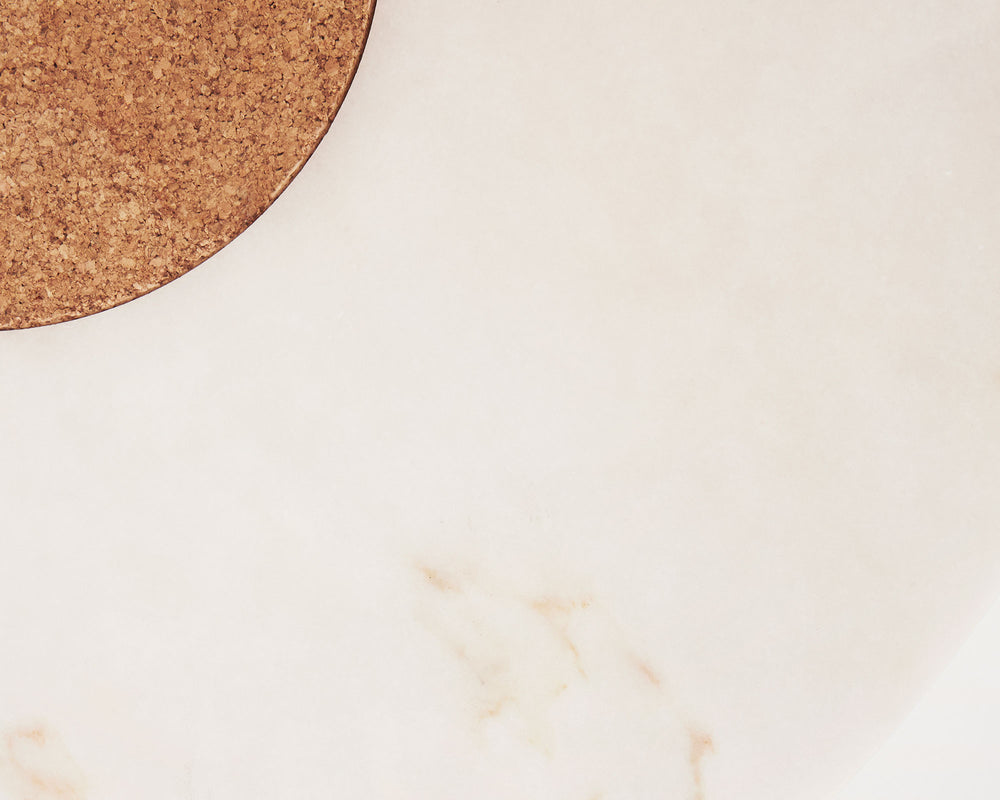 Sintra Table | White Marble / Cork | Large – FRAMA