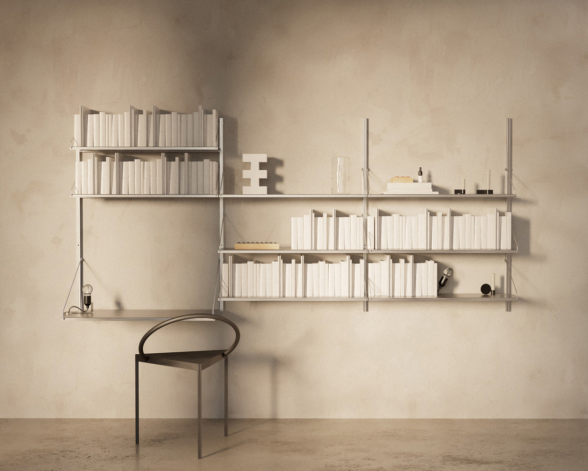 Shelf Library Triple Section | Stainless Steel | H108.4 / W80 – FRAMA
