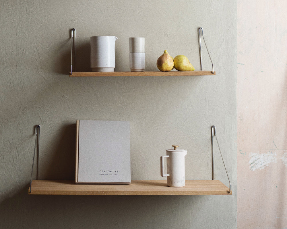 Single Shelf - Natural Oak and Stainless Steel | FRAMA