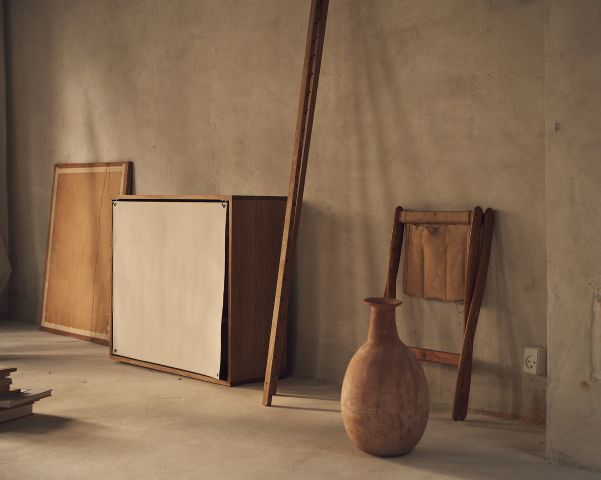 Shelf Library Canvas Cabinet | Natural Oak / Canvas – FRAMA